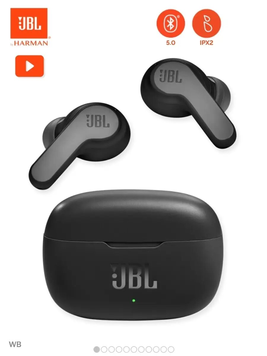 Наушники JBL Wave 200TWS True Wireless черные