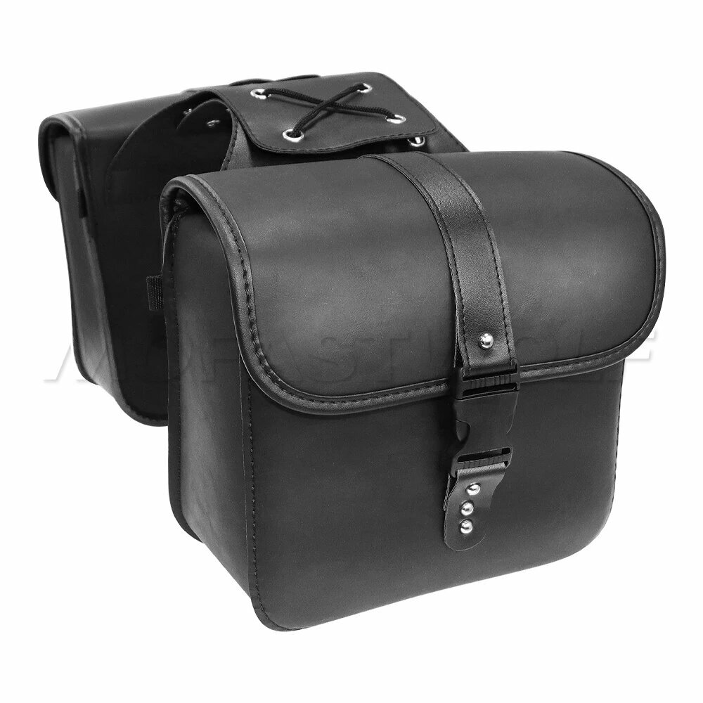 Для Honda Shadow Suzuki Boulevard седельные сумки пара универсальная мотоциклетная седельная черный