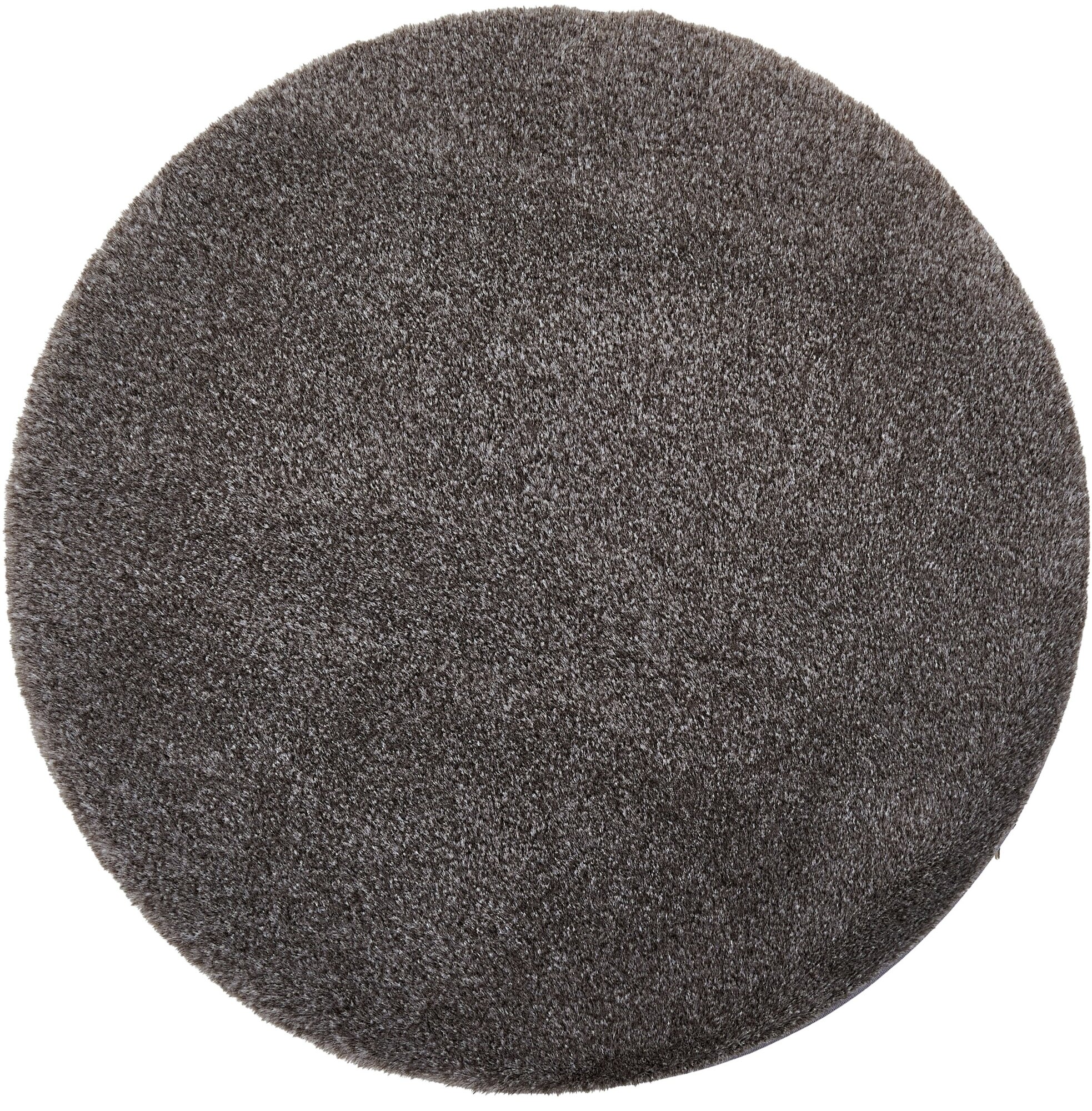 Коврик из искусственного кроличьего меха "Bingo mix круглый коричневый" 90х90 см, противоскользящий