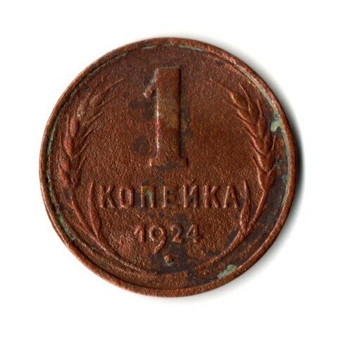 1 копейка 1924 гладкий гурт VF (3)