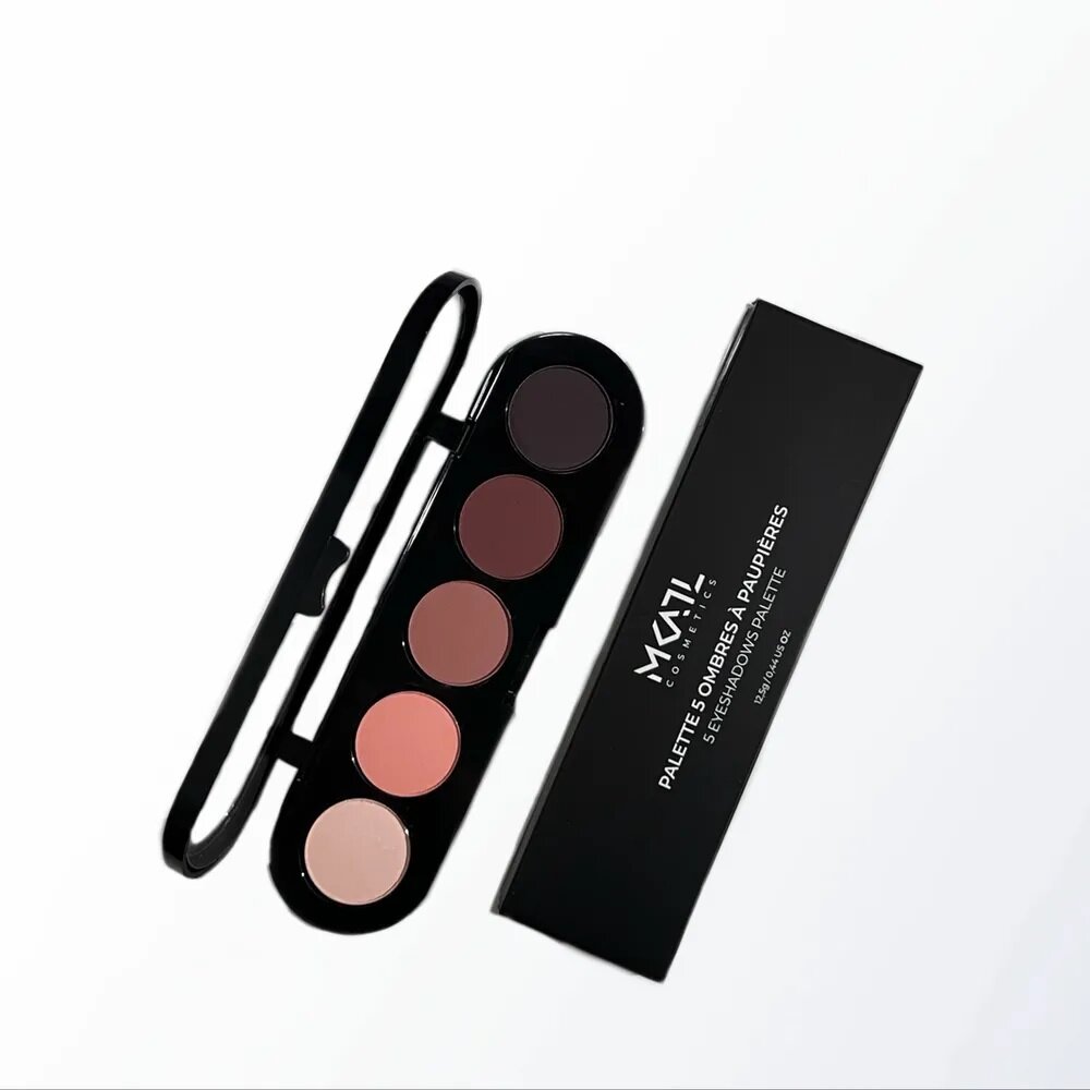 Тени в палитре 5 цветов Make-Up Atelier Paris (MKATL) - T19 Wood Pink, 12.5 гр.