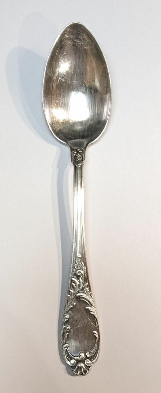 Ложка столовая, Мельхиор, МНЦ. Клеймо ЗиШ. Вольнянский завод им. Шевченко. Винтаж СССР 1980-е г.