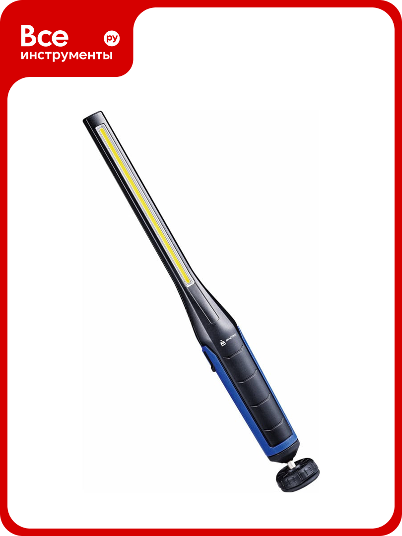 Светодиодный фонарь мастак шарнирный, магнит, 1+1 элемент, Li-Ion, 3,7 В 890-00101