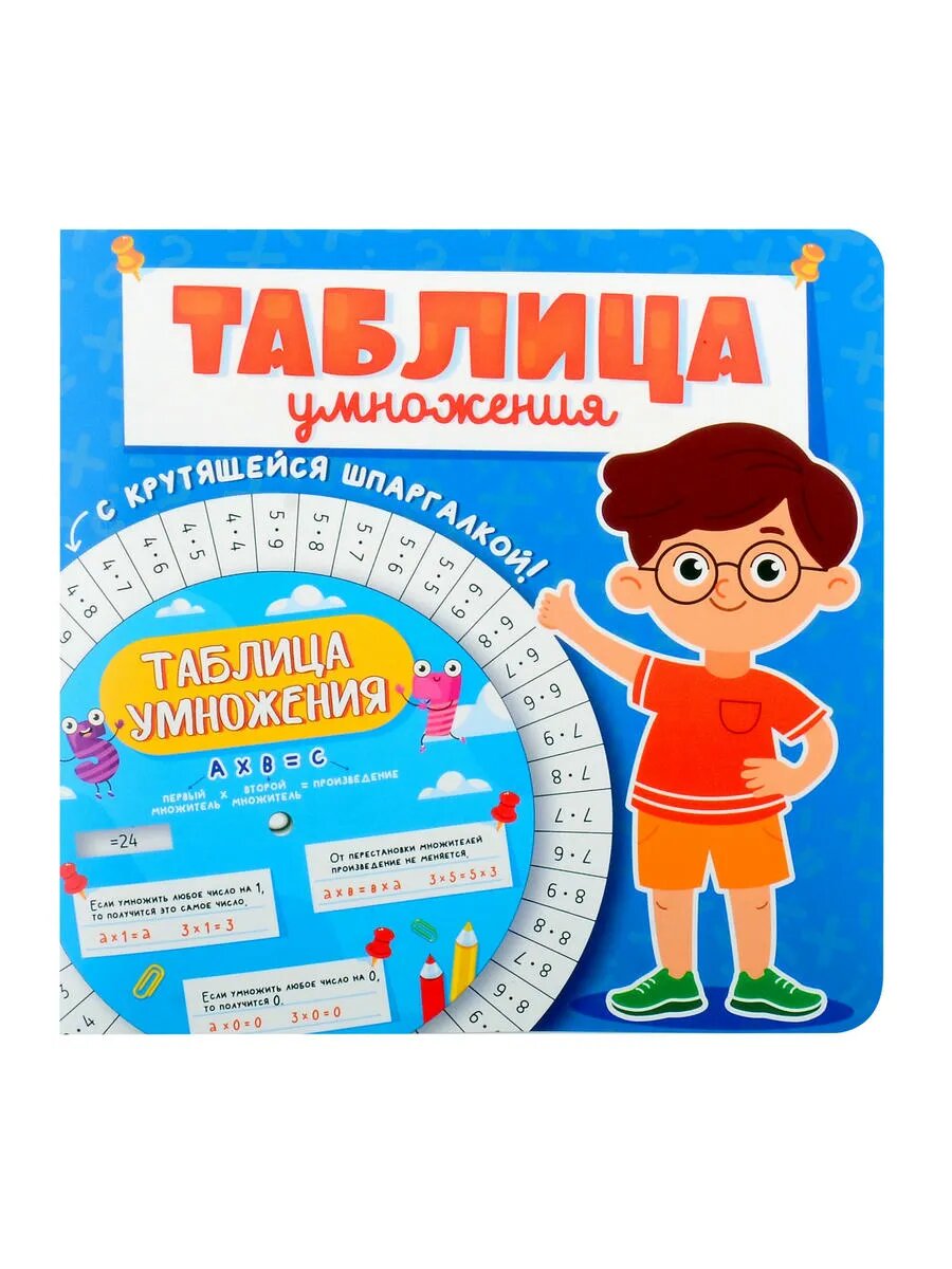 Таблица умножения с крутящейся шпаргалкой. Для мальчиков