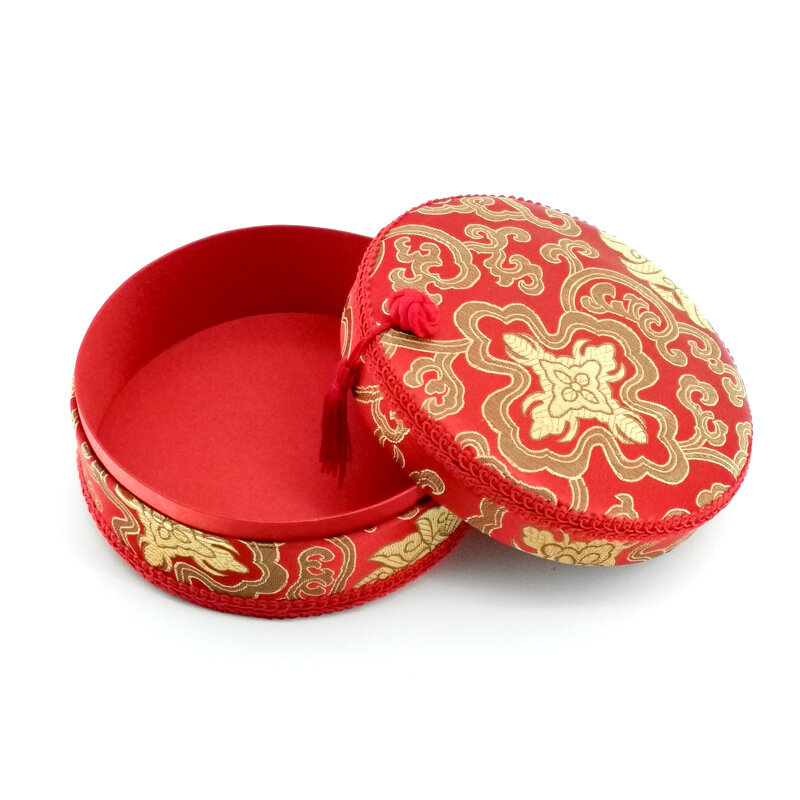 Шкатулка "Круглое богатство", парчовая, в форме сердца