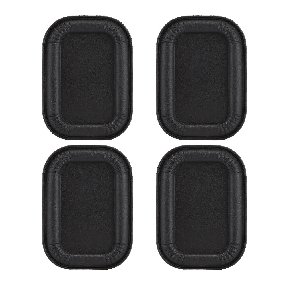 4pcs Bass Discher Plate Пассивная радиаторная басовая резиновая вибрационная пластина Ovalrectangle 65x45 Black