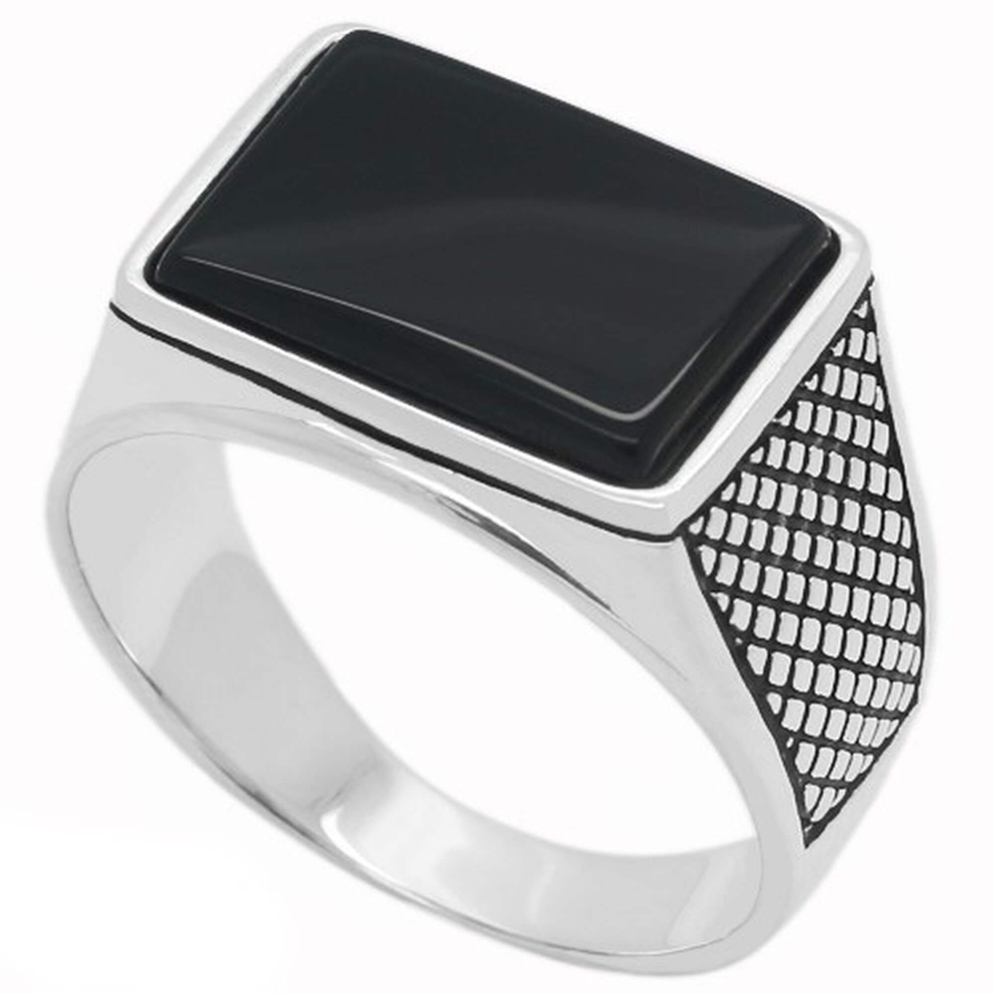 Печатка, серебро, 925 проба, родирование, агат