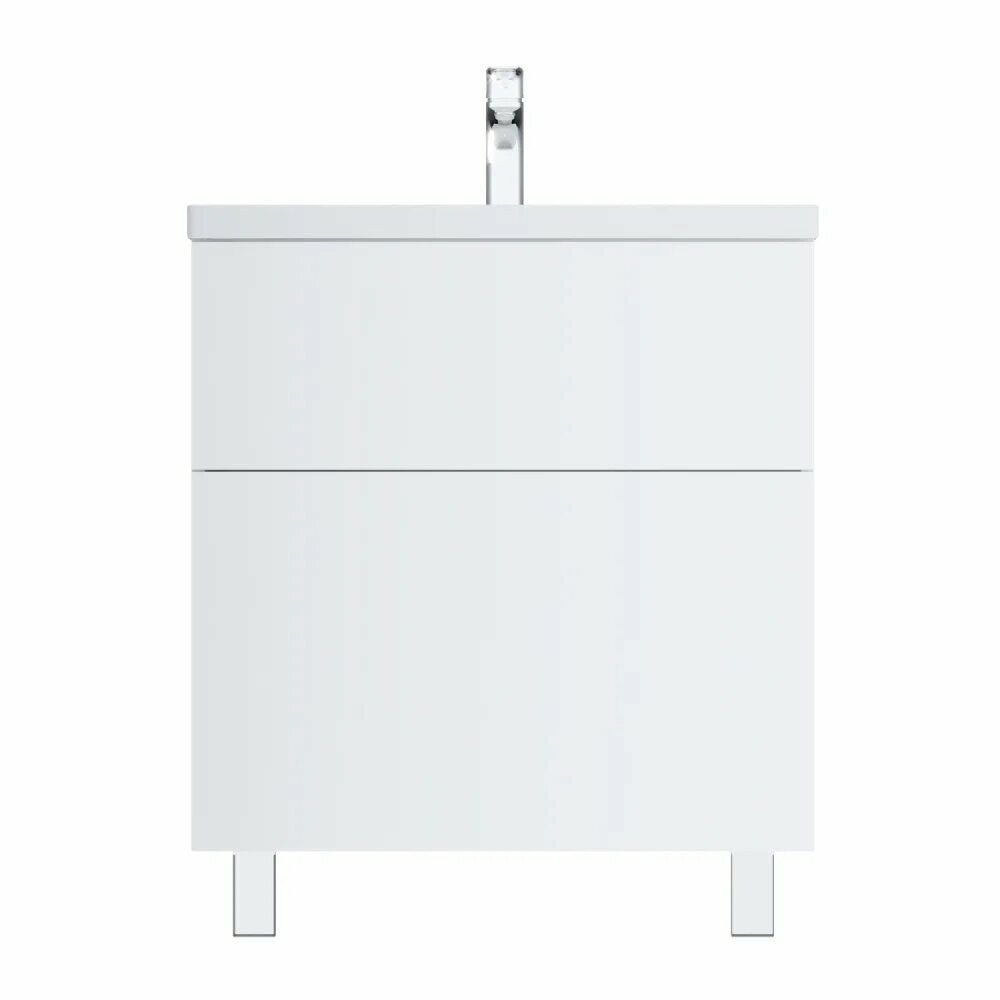Тумба под раковину без столешницы AM.PM Gem 75 белый глянец, с 2 ящиками
