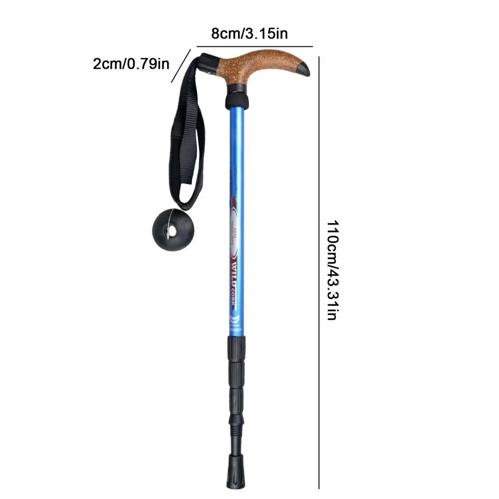 Трекинговые палки, трость для треккинга, телескопическое альпинистское снаряжение для альпинизма, альпинизма, кемпинга, ходьбы по снегу, катания на лыжах, Синий