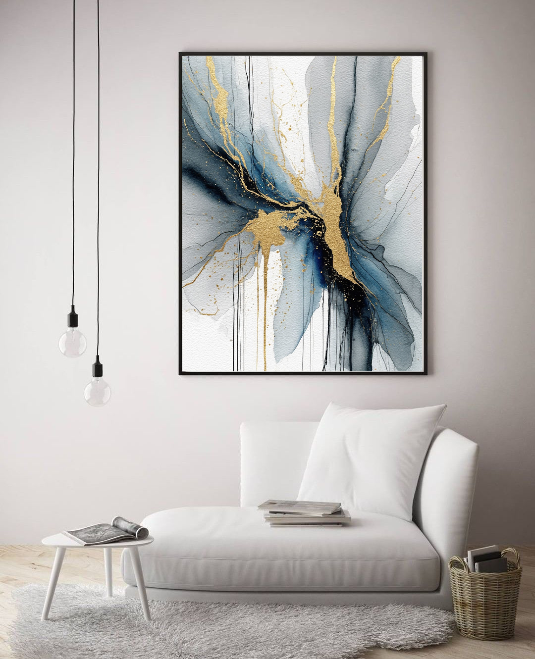 Картина на стену "Интерьерная абстракция" 40х50 см, холст на подрамнике, InterHobby