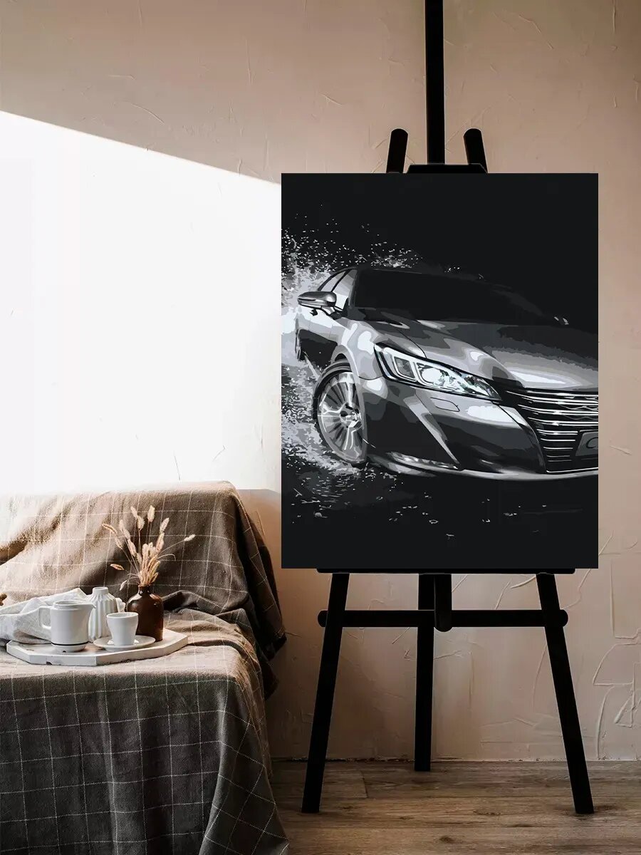 Картина по номерам Toyota Crown Авто Тойота Краун Машина
