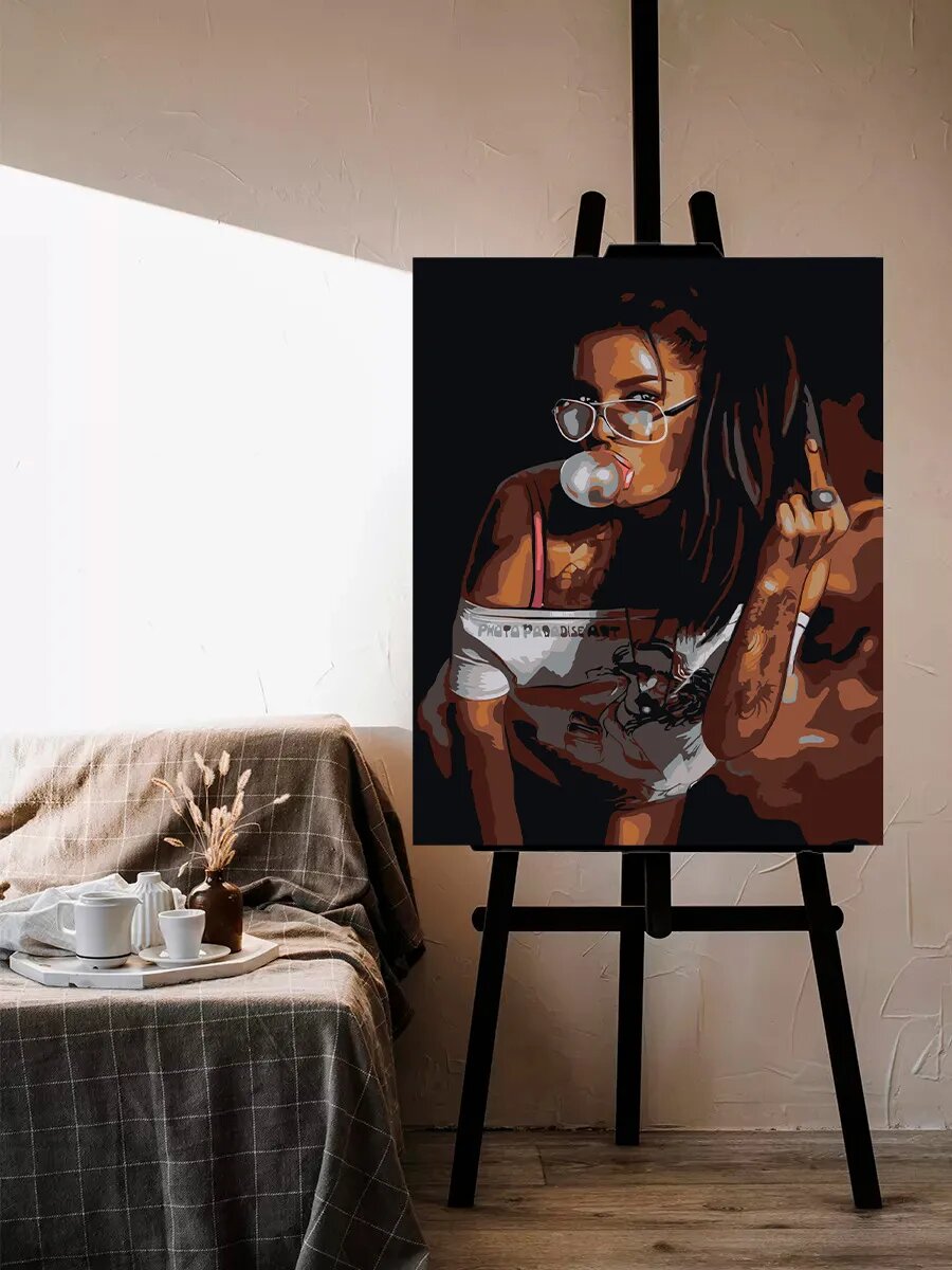 Картина по номерам Макс Твейн Джоконда с Жевачкой