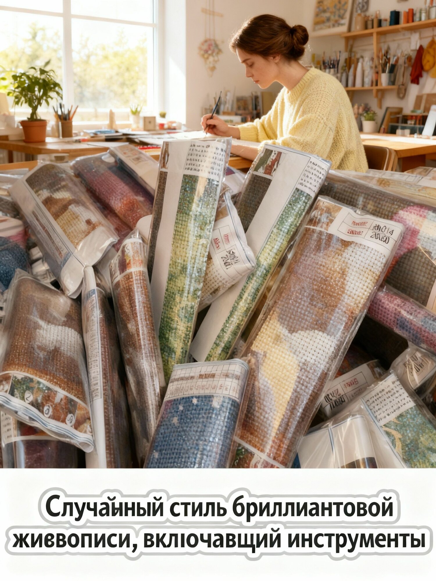 Набор для алмазной вышивки Случайный рисунок 30*40см, полный комплект страз и инструментов, распродажа остатков, низкая цена