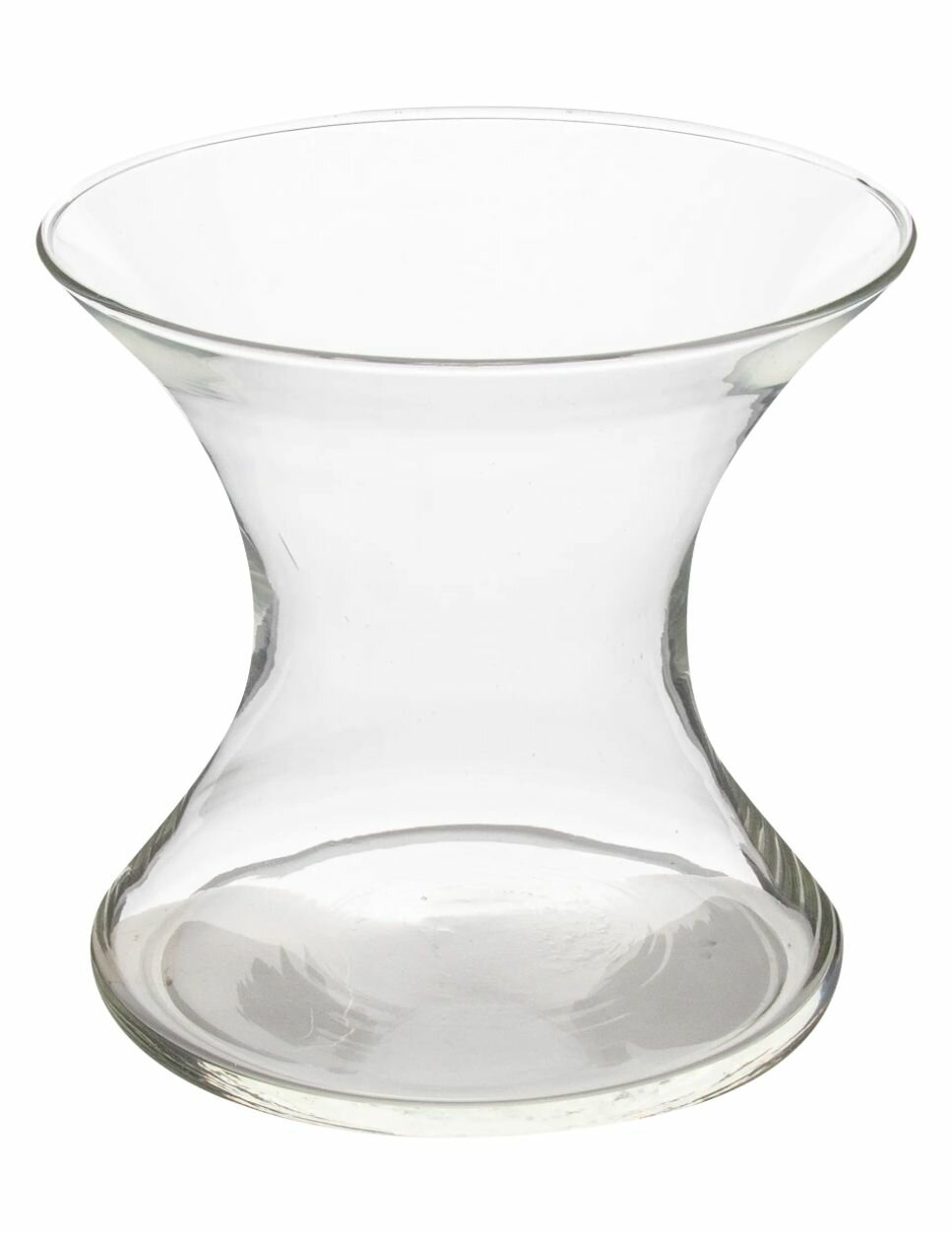 Ваза Стеклянная Прозрачная Высота : 160 мм, Диаметр основания : 140 мм, середины : 80 мм , горла : 160 мм