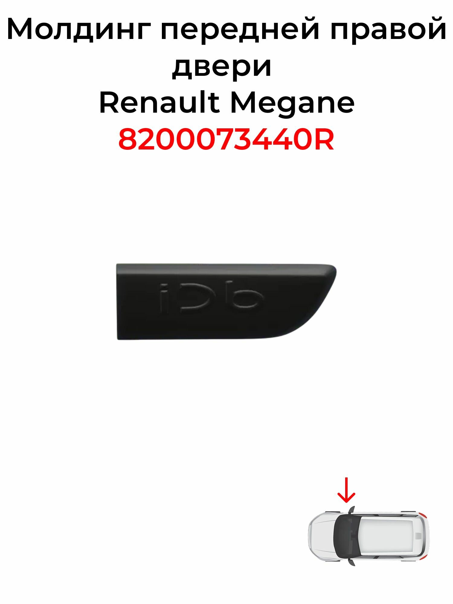 Молдинг передней правой двери Renault Megane