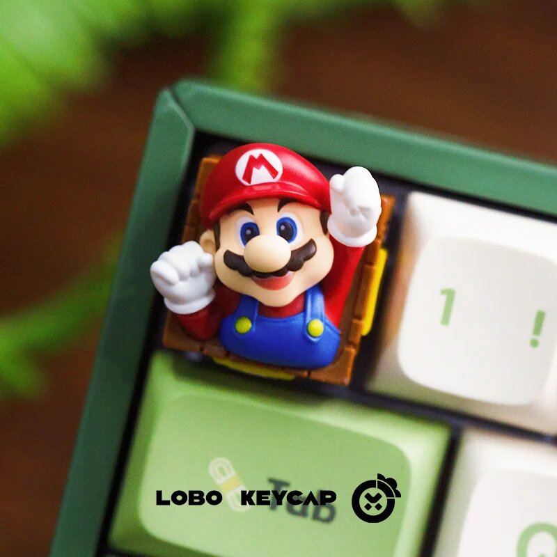 Классические аниме-шокеры из смолы с гравировкой Марио, колпачки для клавиш ручной работы на заказ, аксессуары для механической клавиатуры, персонализированный подарок ESC