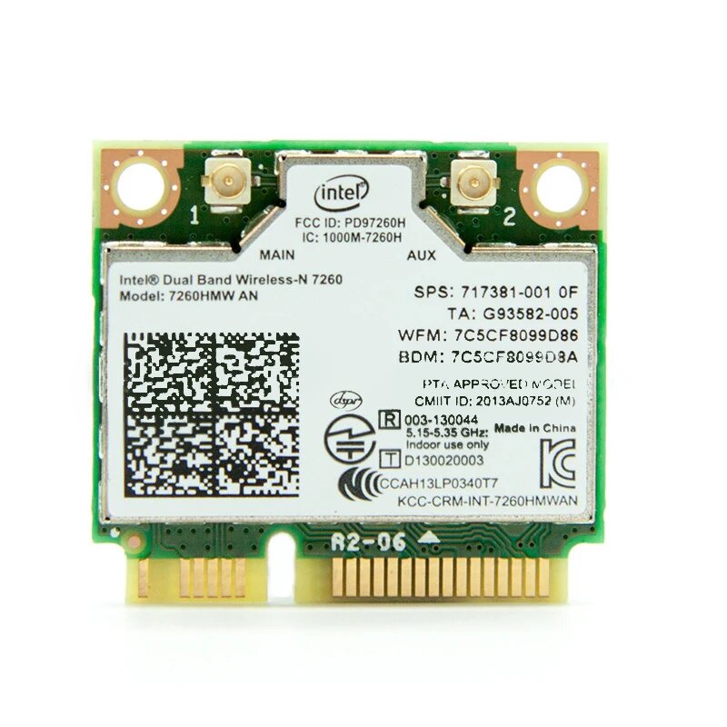 Мини PCI-E беспроводная сетевая карта AC 7260 Bluetooth 4.0
