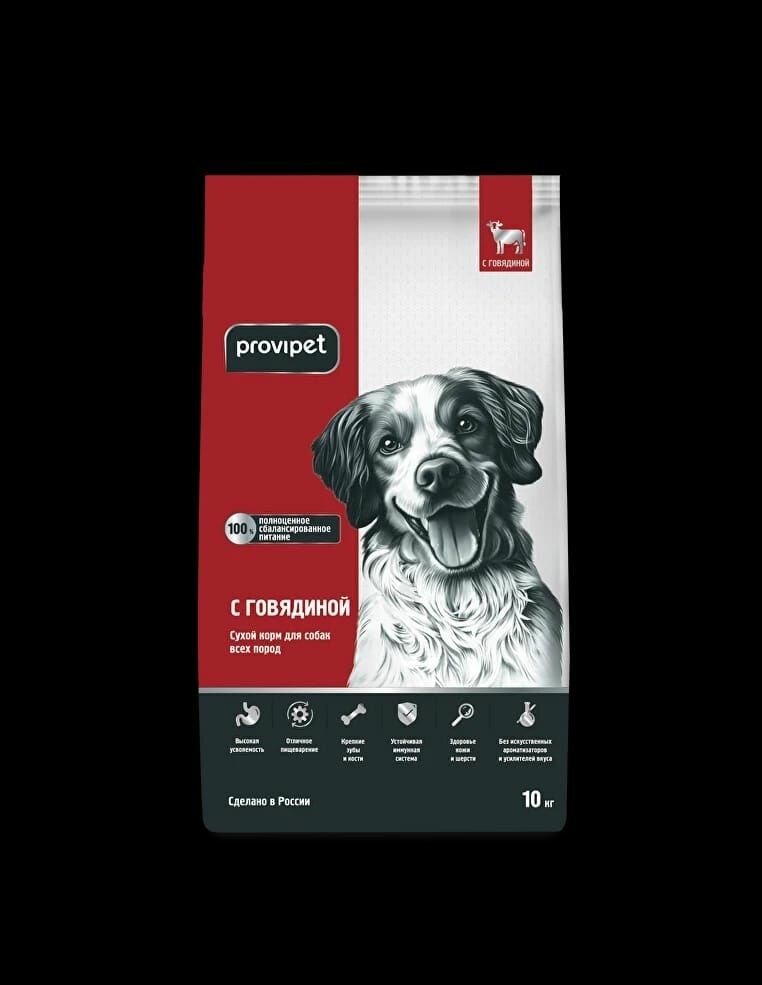ProviPet Сухой корм д/собак всех пород с говядиной 10кг(4238)