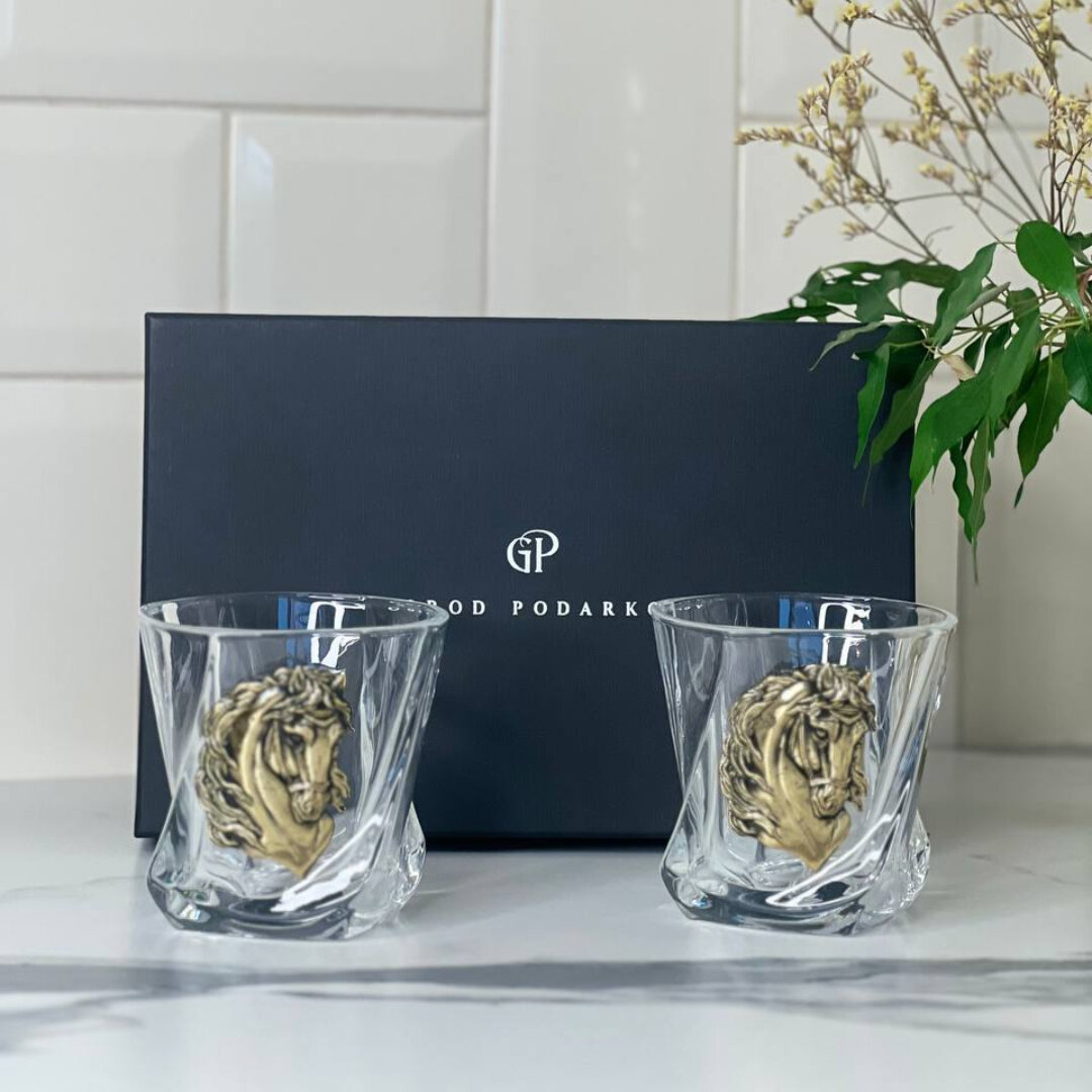 Набор бокалов для виски Благородная лошадь (в коробке)