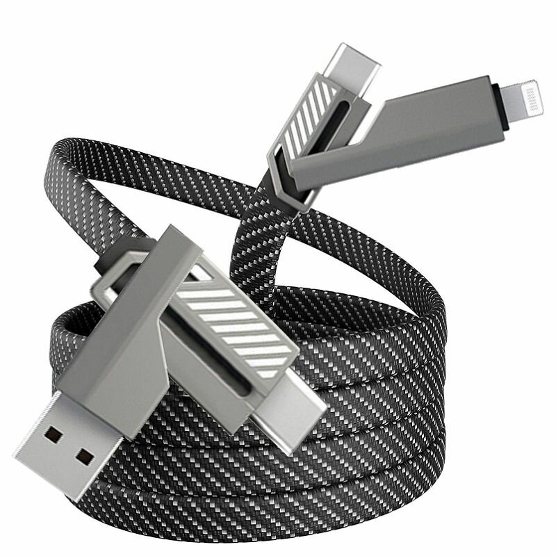 Кабель USB C 4 в 1, быстрая зарядка, 65 Вт