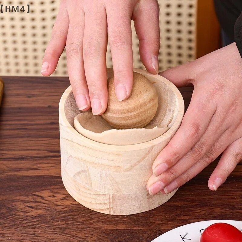 TipoHM4.”Wood Dumpling Maker Пресс-инструмент Деревянная форма Шарик Ручной пресс для кожи теста Ручной инструмент для раскатки пирога Быстрая упаковка для пельменей Make