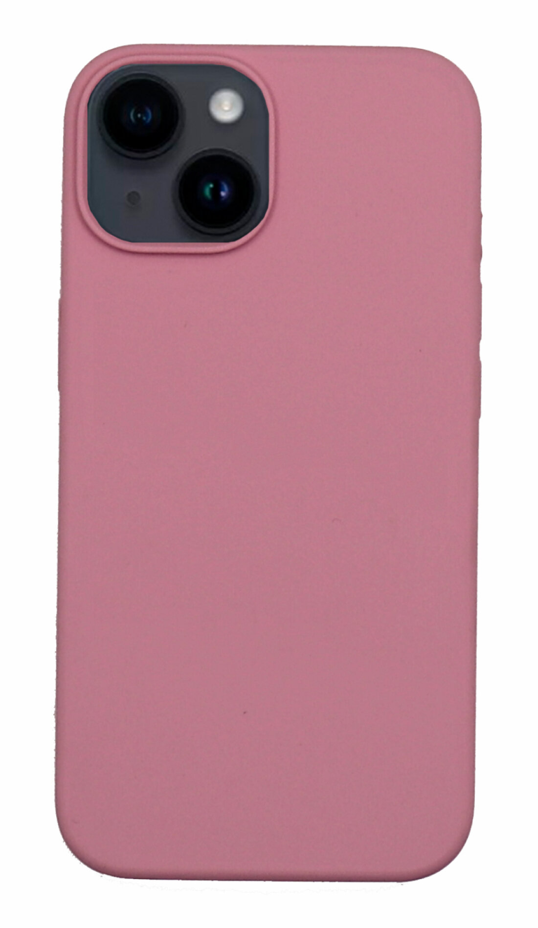 Чехол-накладка для iPhone 14, Silicon Case, без лого, бледно-розовый