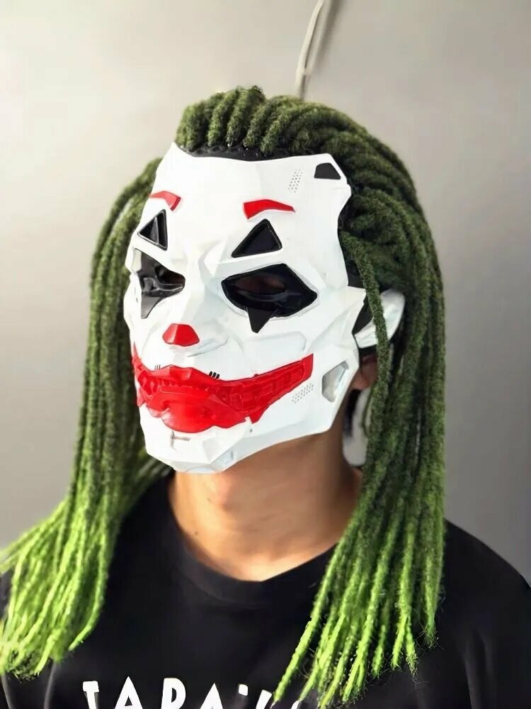 Маска Джокера - Киберпанк с Дредлоками для Косплея и Аниме Съемок