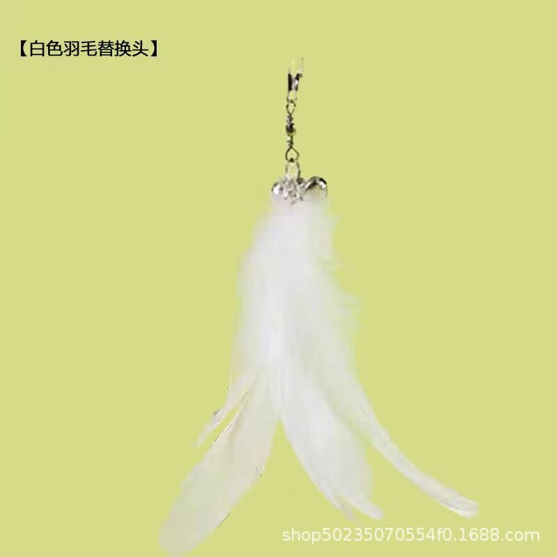 CFA класс деревянная ручка дразнит кошачий палочка перья колокольчики съемная замена голова кошачья игрушка прочная