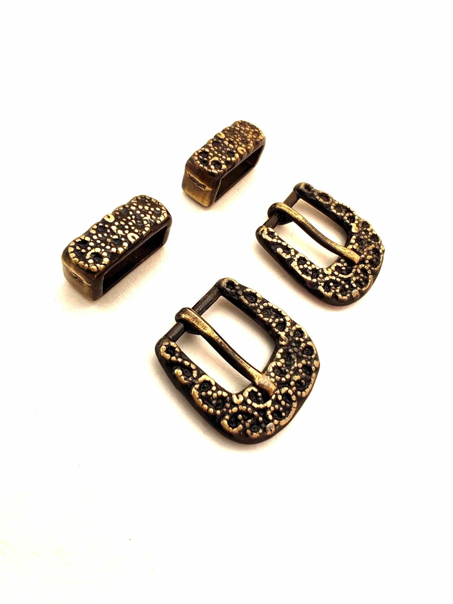 Пряжки Нева-Партнер, для ремня, из сплава ЦАМ, антик, 12мм, 2шт