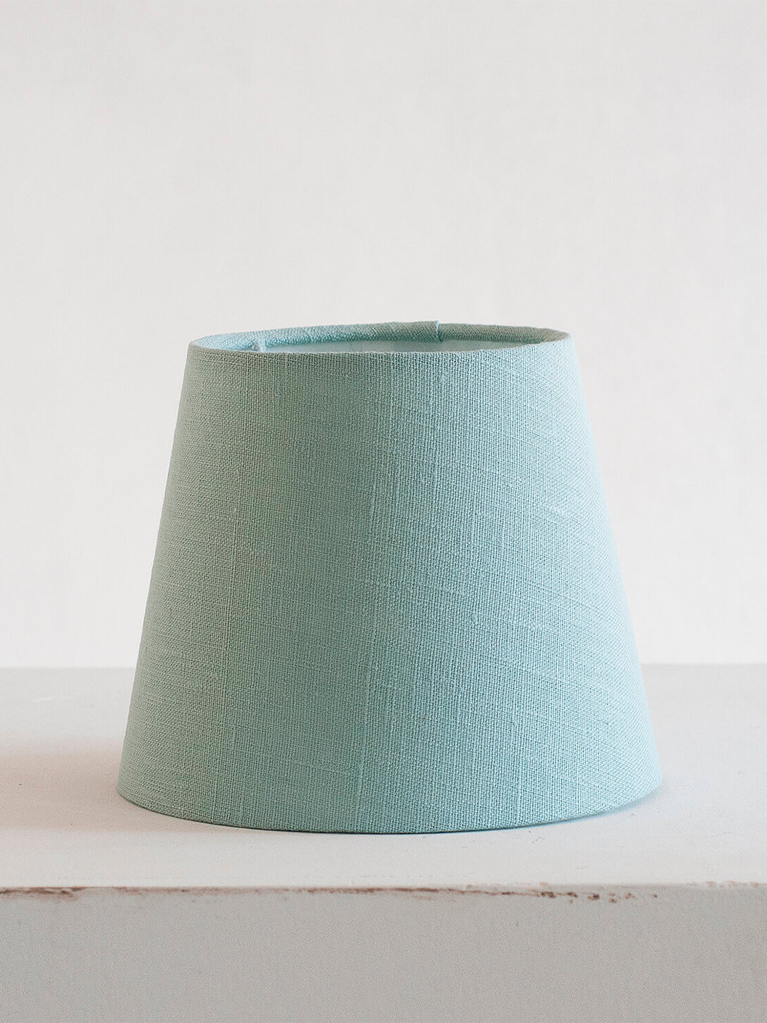 Абажур для настольной лампы, лён "Голубая мята", конусный 170