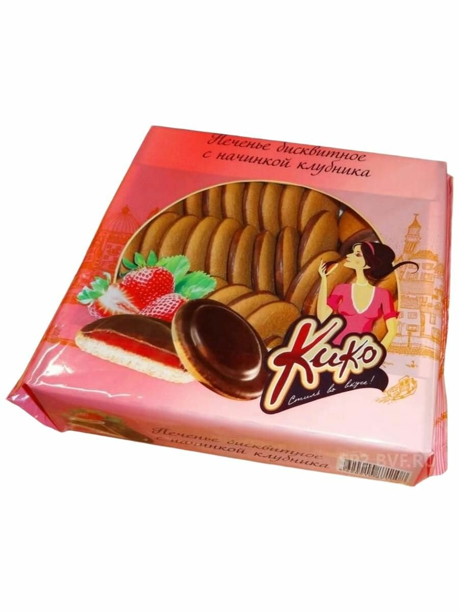 Печенье Три Чуда КиКо бисквит в шоколаде с Вишней, 2 коробки по 1,2 килограмма, Самара