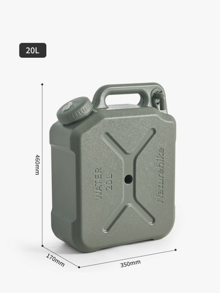 Канистра для воды пищевая 20 л с краном, туристическая / походная для кемпинга