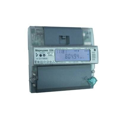 Счетчик электроэнергии Инкотекс Меркурий 236 АRT-01 PQRS, трехфазный многотарифный 560, класс точности 1.0-2.0, D, ЖКИ, оптопорт, RS-485, 2 тарифа