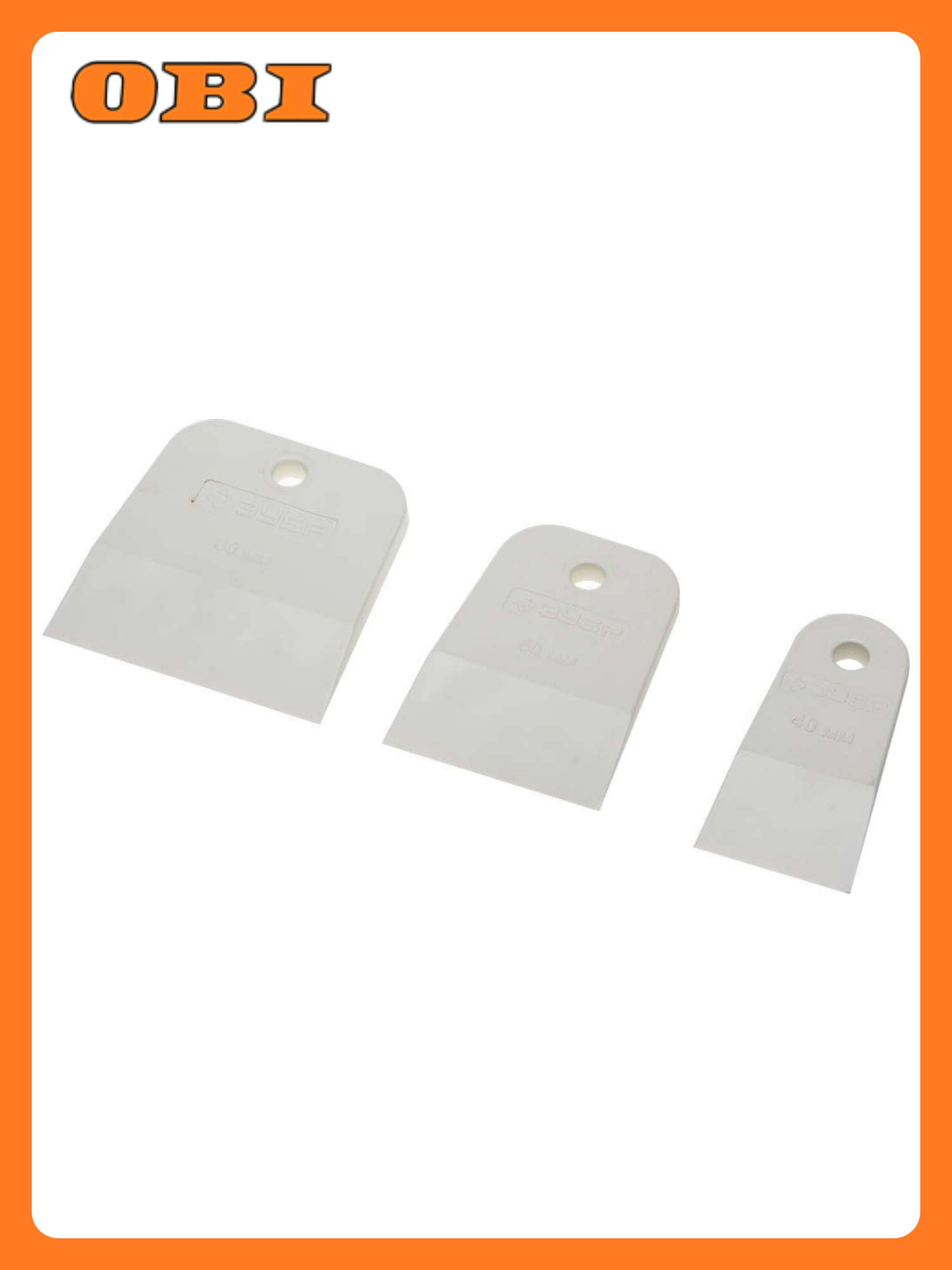 Набор шпателей ЗУБР резиновых белых 3 шт.