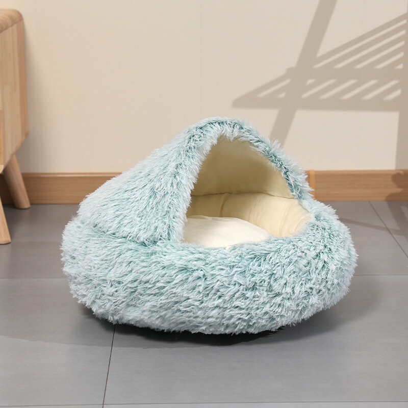 2025 Теплое зимнее гнездо полузакрытое гнездо полузакрытое кровать гнездо кровать для четырех сезонов гнездо для длинношерстного кота