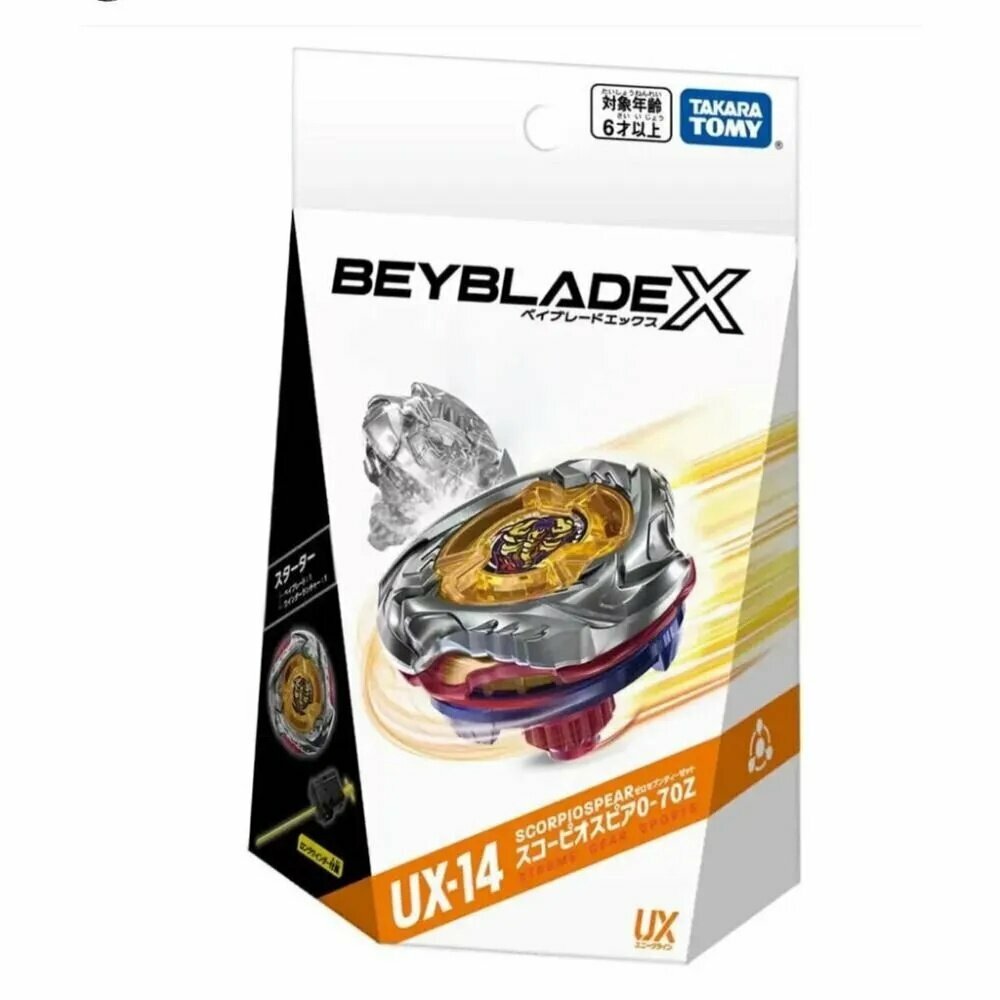 Takara Tomy BEYBLADE X UX-14 Боевой Гироскоп С УлучшеннойДинамикой Характерный Дизайн В Оригинальной Упаковке