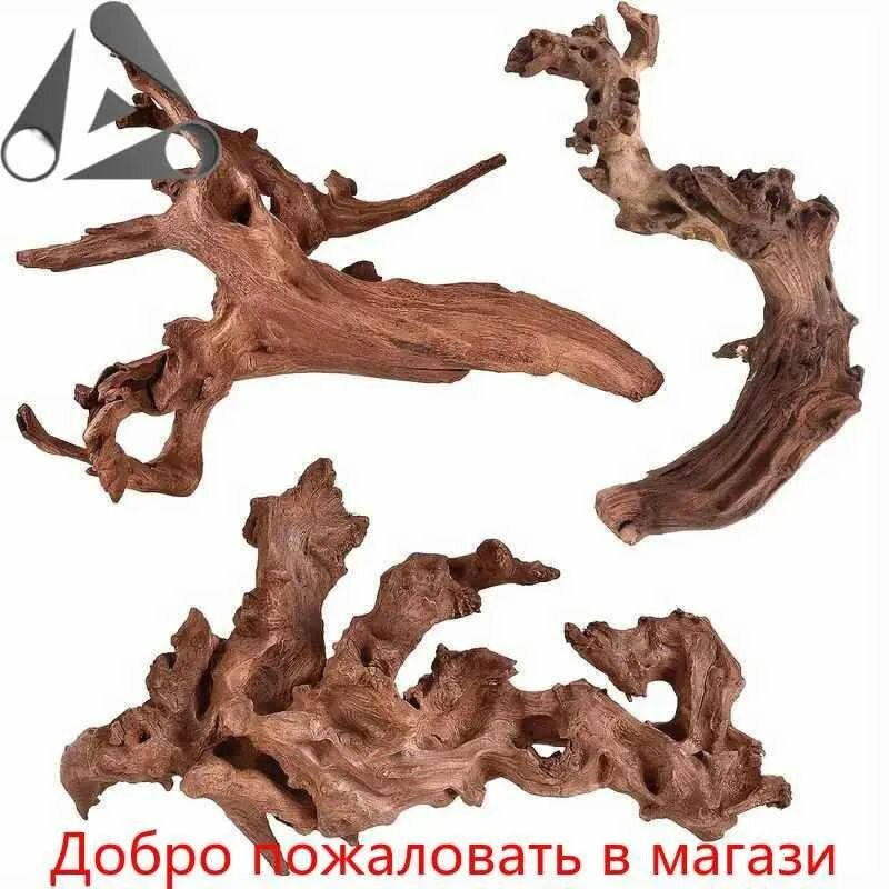Декорация для аквариума коряга натуральная, декор из дерева для рыб, ветка для рептилий