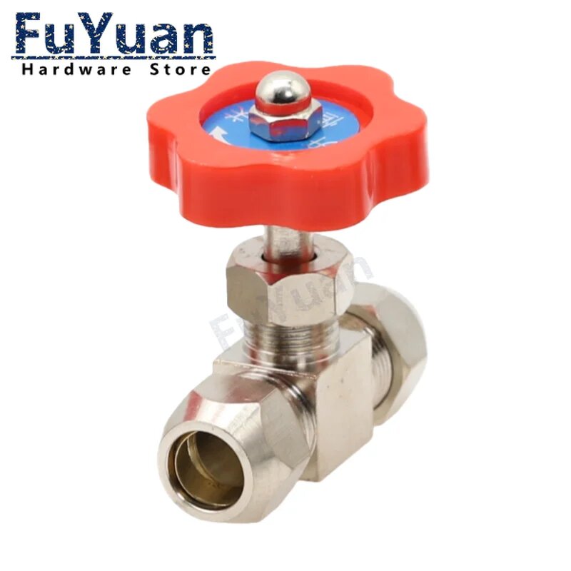 1 шт. шаровой кран 6 мм, 8 мм, 10 мм, 12 мм, труба оранжевого цвета, пластиковая ручка, металлическая прочная трубка высокого давления, игольчатый тип, шаровой клапан