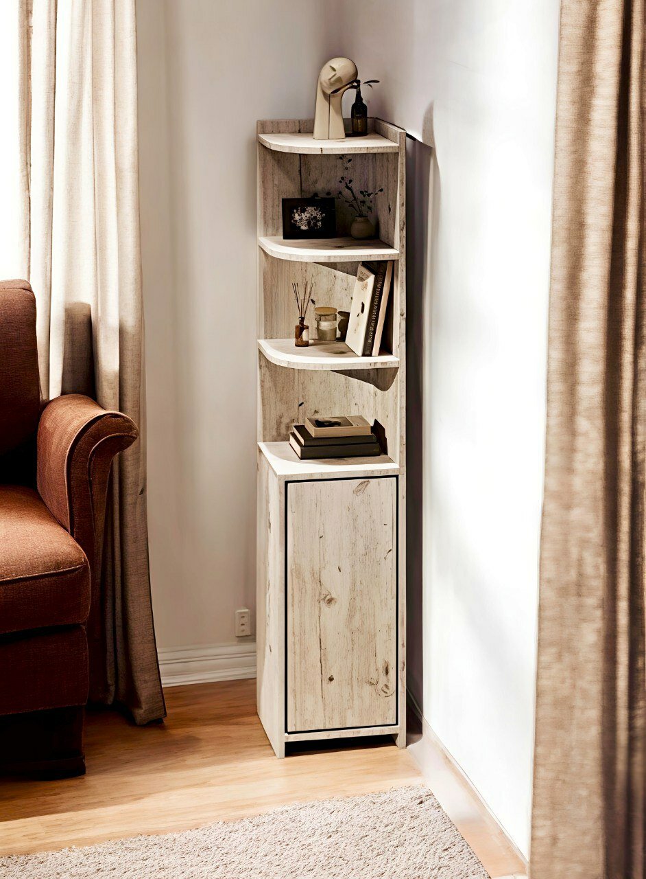 Стеллаж угловой финдус бежевый