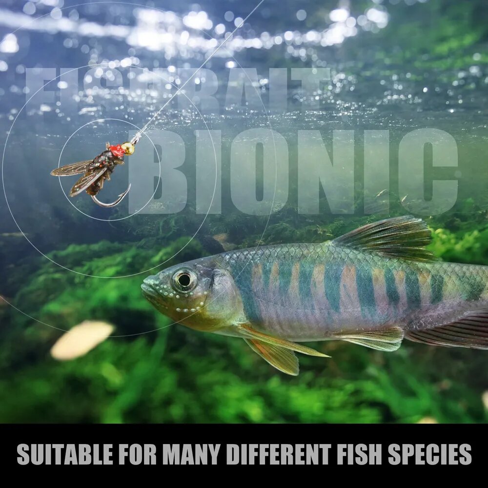LED Fishing Рыболовные приманки 20 шт имитация мухи ультрареалистичные бионические мушки, для ловли форели — фото 1