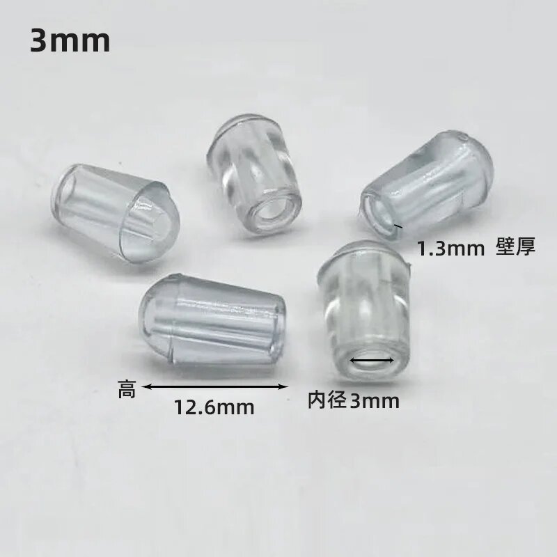 Колпачки для труб 3mm-Transparent, серебряные