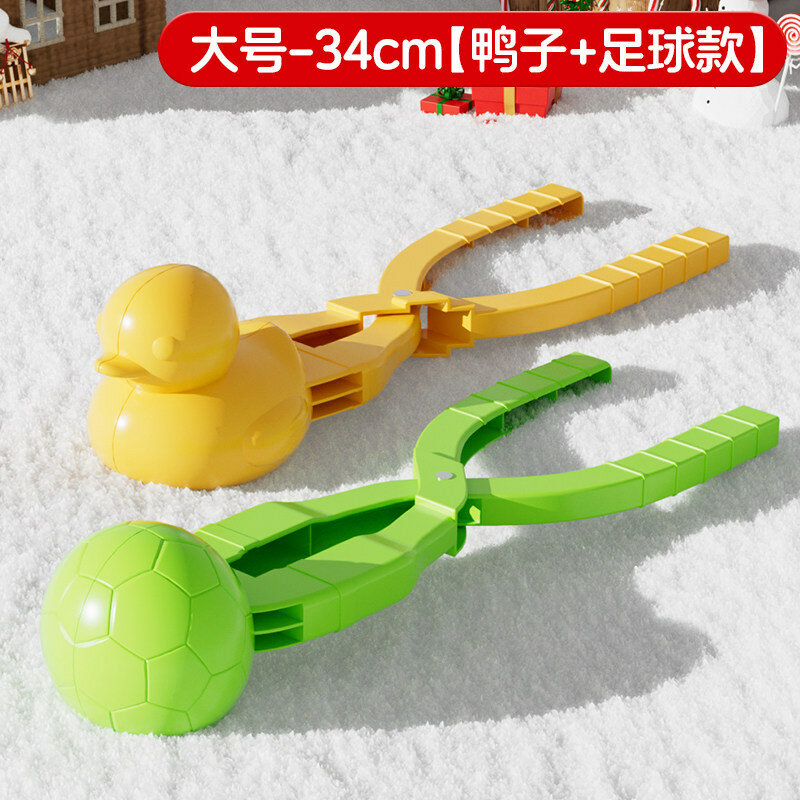 Игрушка-зажим для снежков, детский инструмент для игры в снег, зажим для снежной битвы, снежный утенок, снеговик, оборудование