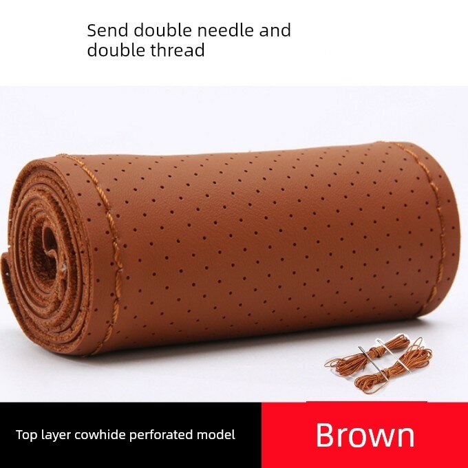 Чехол на руль ручной работы для Qingling Isuzu KV100, KV600, 100P, 600P, 700P, Wingfang EC7ES5 [Мягкая натуральная кожа