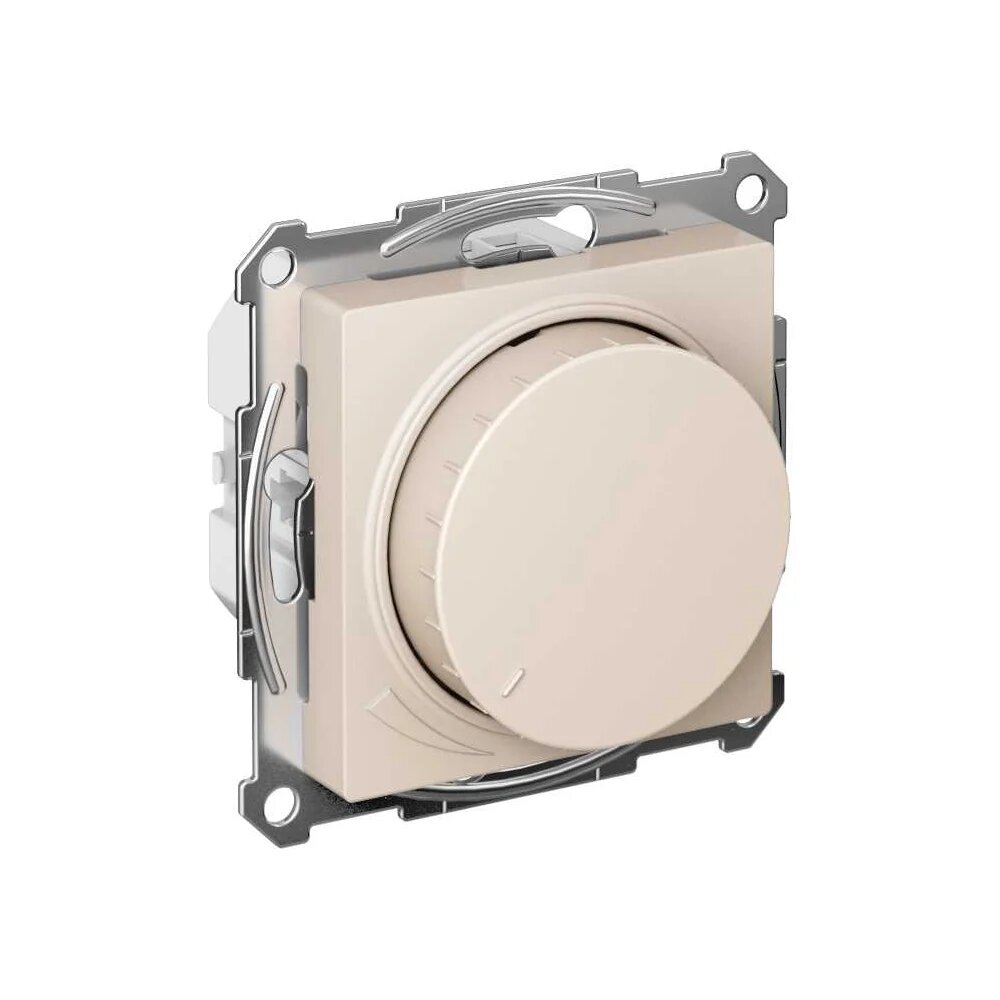 Светорегулятор Systeme Electric ATLASDESIGN (диммер) повор-нажим, LED, RC, 400Вт, механизм, бежевый ATN000223