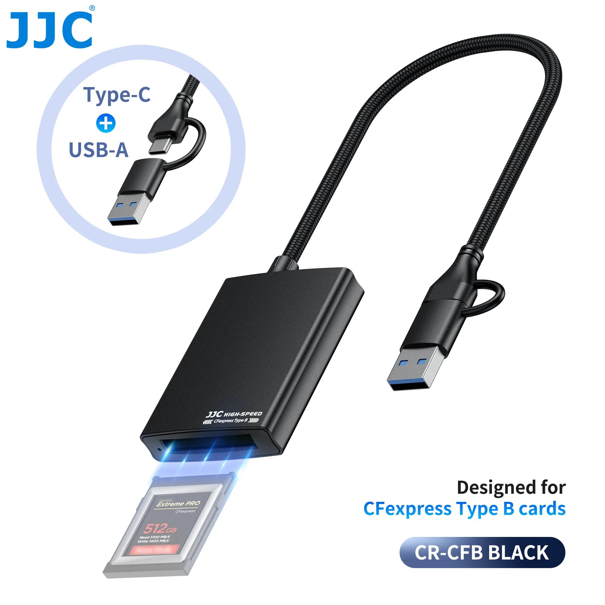 JJC Кардридер CFexpress Type A/B & XQD USB 3.2 Gen2 Type B