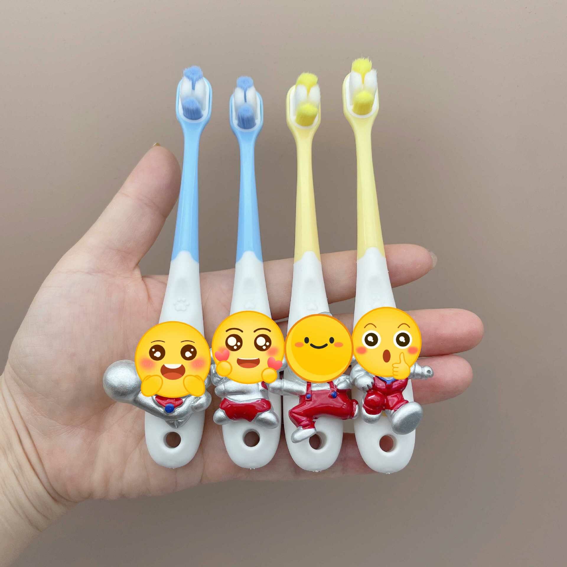 2026 Новейшая 4-пакетная модель детской зубной щетки с мягкими щетинками для детей 3-6 лет и 6-12 лет, начинающая зубная щетка для малышей с 10 000 щетинками