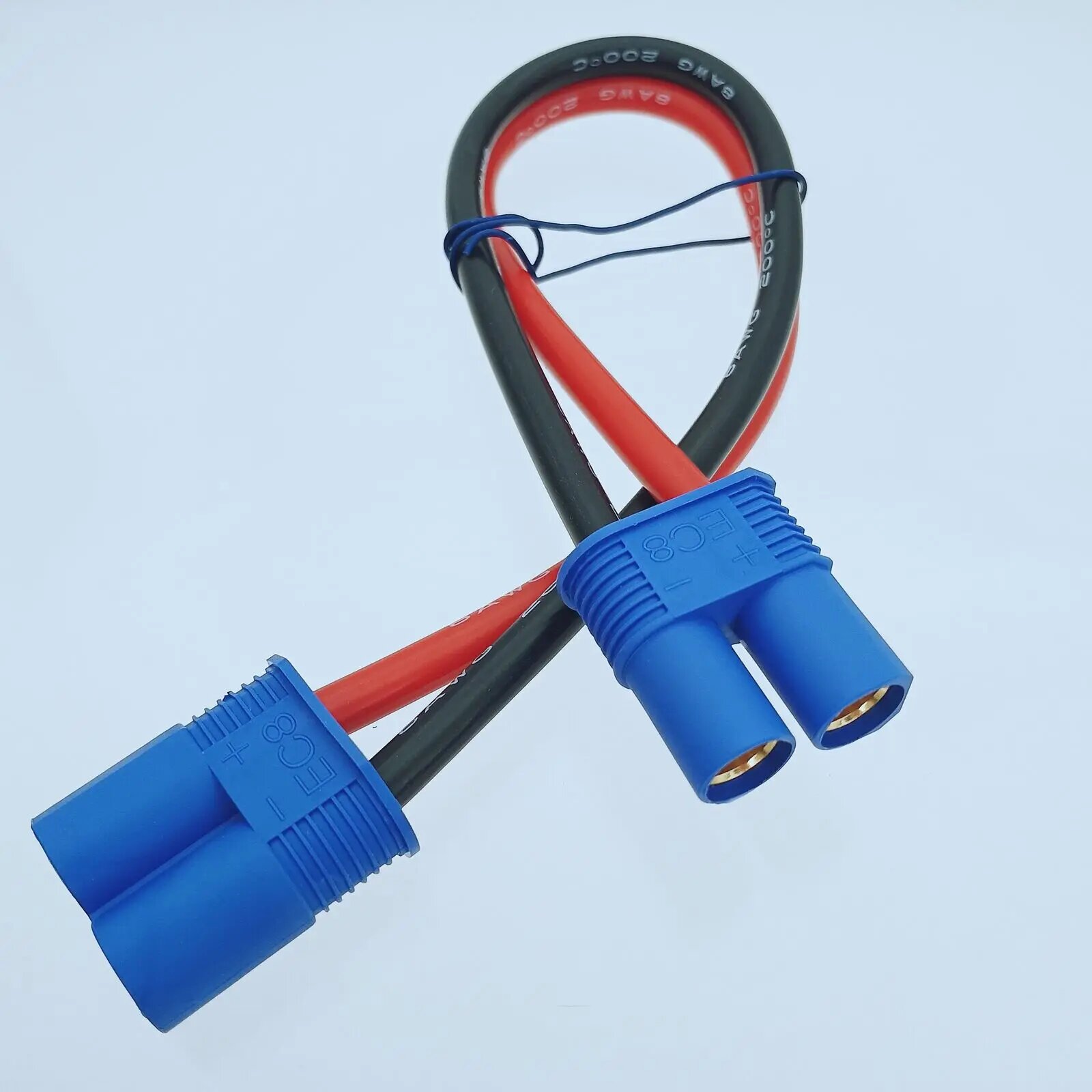 Силиконовый удлинитель кабель 8AWG 20CM черный