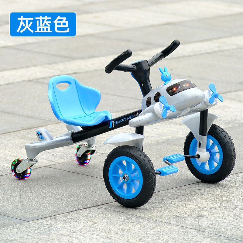 Детский педальный автомобиль Sam's Drift Car, популярный детский автомобиль-самолет для мальчиков и девочек, позволяет кататься и дрифтить с поворотом хвостовой части, четырехколесный автомобиль.