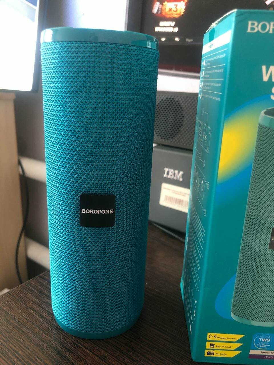 Беспроводная bluetooth-колонка Borofone BR1 Beyond. Цвет Бирюзовый (Peacock blue)