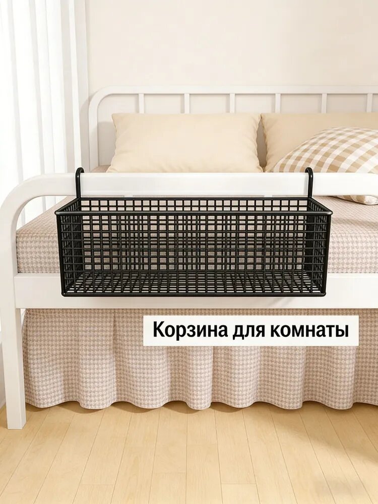 Полка интерьерная с крючками На рейлинг Прямая, 36х15х13 см, 1 шт.